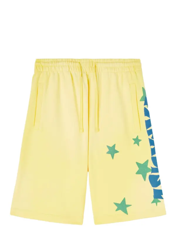 Palm Angels Paraside Sweat Shorts - Yellow