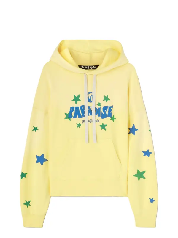 Palm Angels Paradise Palm Hoodie - Yellow