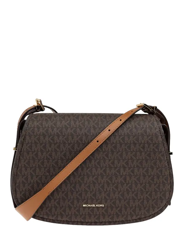 Michael Kors Monogram Shoulder Bag - Brown