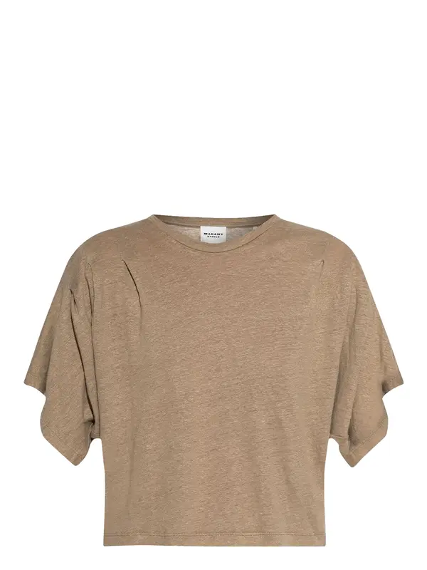MARANT ETOILE Kyanza Linen T-shirt - Green