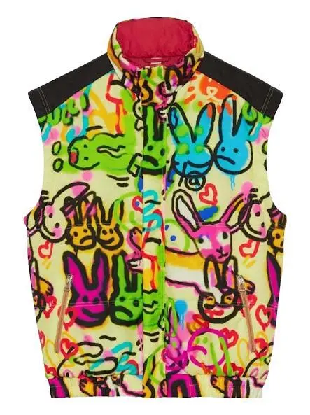 Gucci Bunny Print Gilet - Multicolor