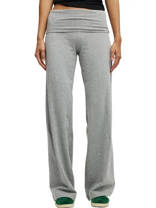 COTTON ON Bella Straight Leg Pant - Grey Marle