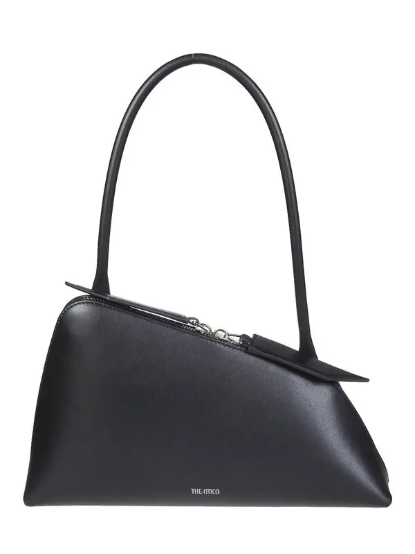 Attico Leather Shoulder Bag - Black