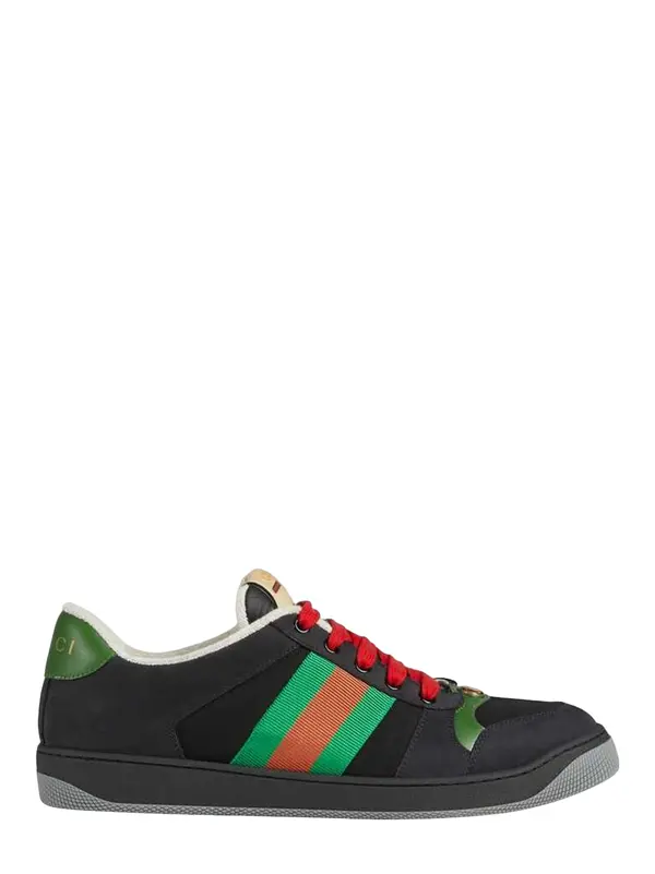 Gucci Screener Suede Sneakers - Black