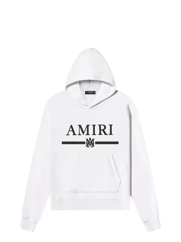 Amiri Bar Embroidery Hoodie - White