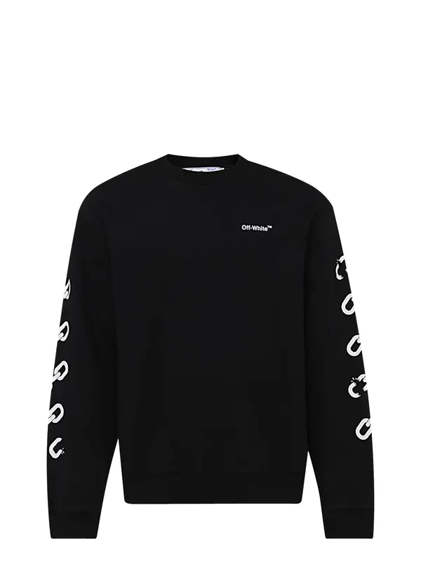 Off-White Chain Linked Arrow Printed Sweatshirt - Black