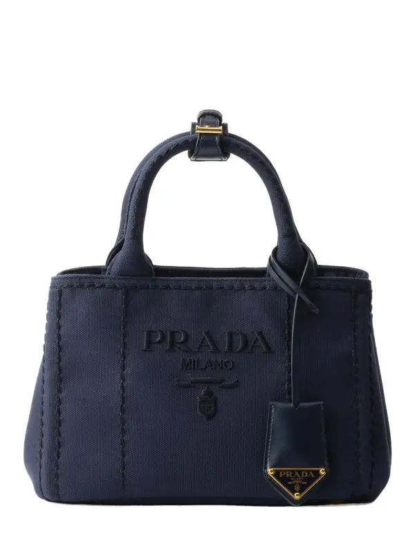 Prada Jardinière Mini Canvas Handbag - Baltic Blue