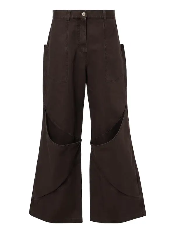 Attico High-rise Wide-leg Jeans - Brown