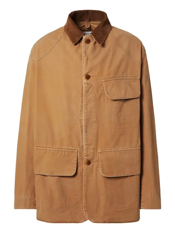 MAISON MARGIELA Corduroy-trimmed Cotton Jacket - Brown