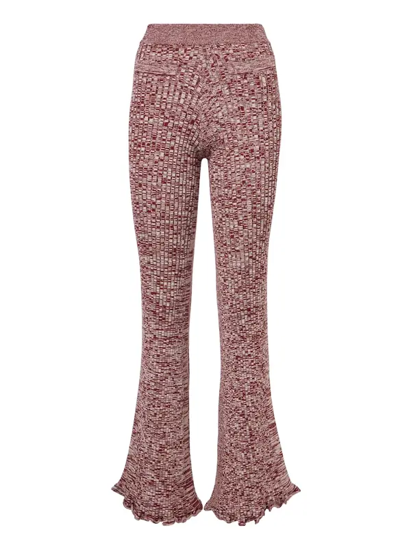 Rabanne Knitted Culottes - Burgundy