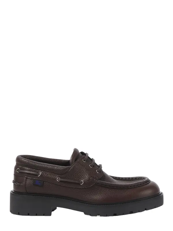 Burberry Leather Boat Shoes - Brown