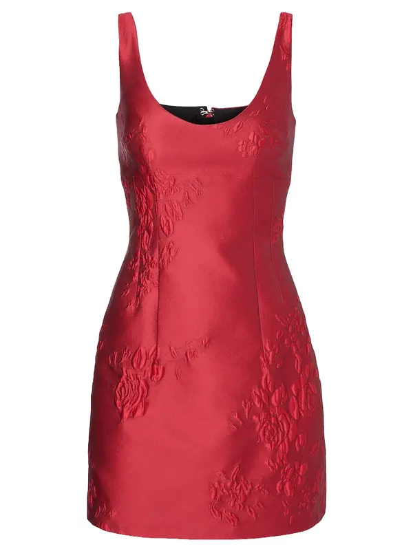 EMILIA WICKSTEAD Einna Jacquard Minidress - Red