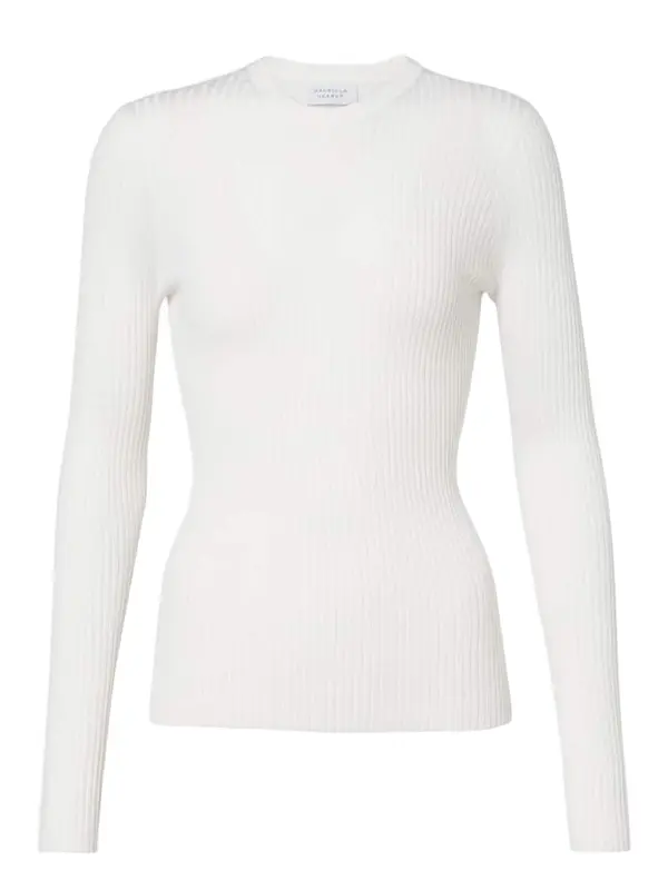 Gabriela Hearst Browning Cashmere And Silk Sweater - White