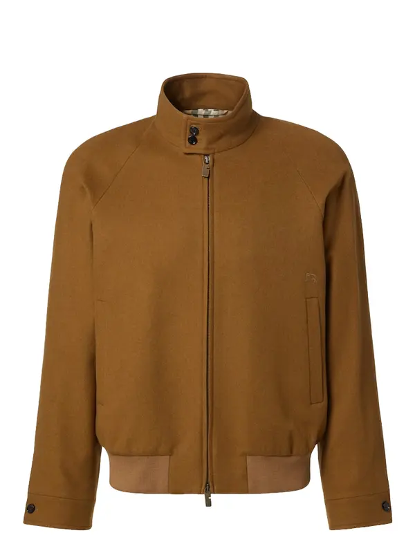 Burberry Harrington Cashmere Blouson Jacket - Brown