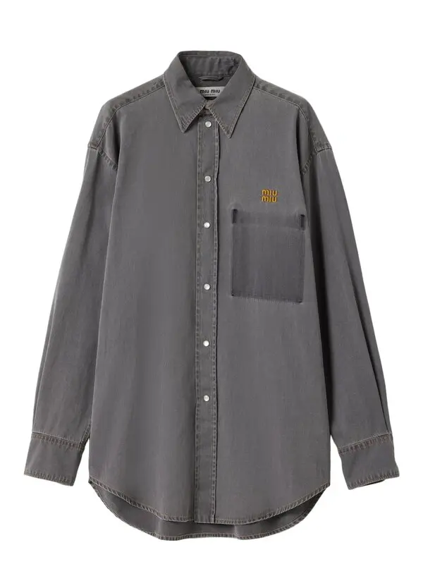 Miu Miu Chambray Shirt - Grey