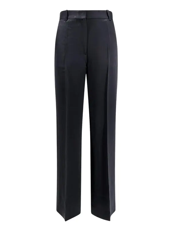 TOTEME Viscose Blend Trousers With Slits - Black