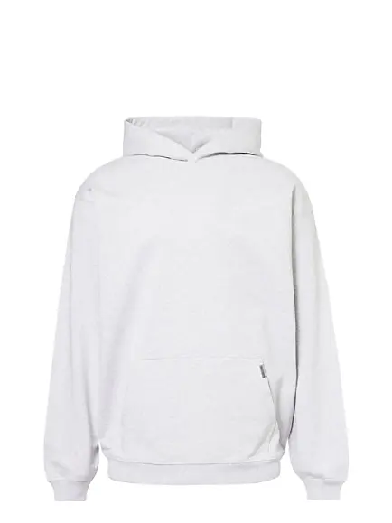 REPRESENT Initial Kangaroo-pocket Relaxed-fit Hoody - Ice Grey Marl