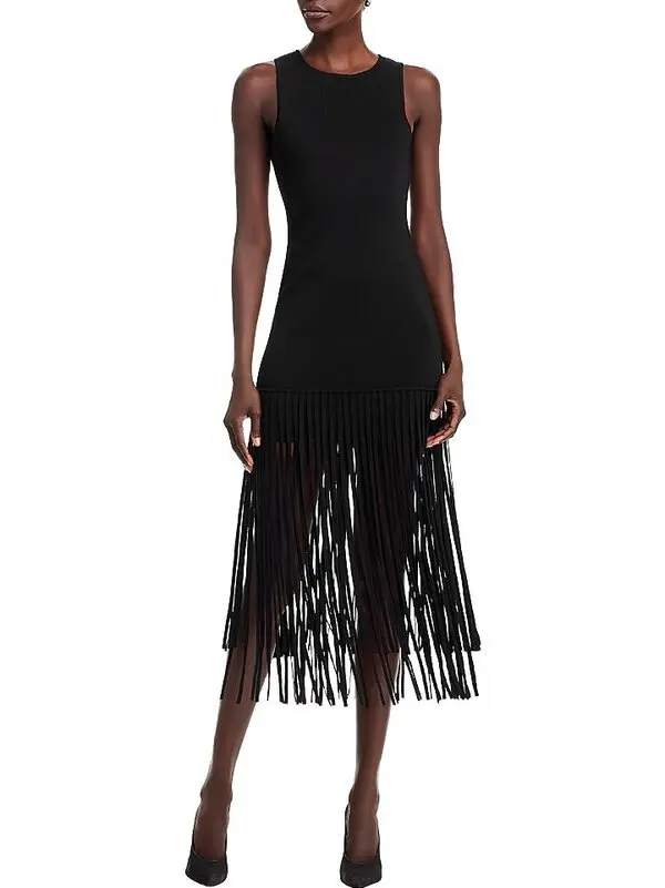 TOCCIN Margaux Fringe Skirt Dress - Jet