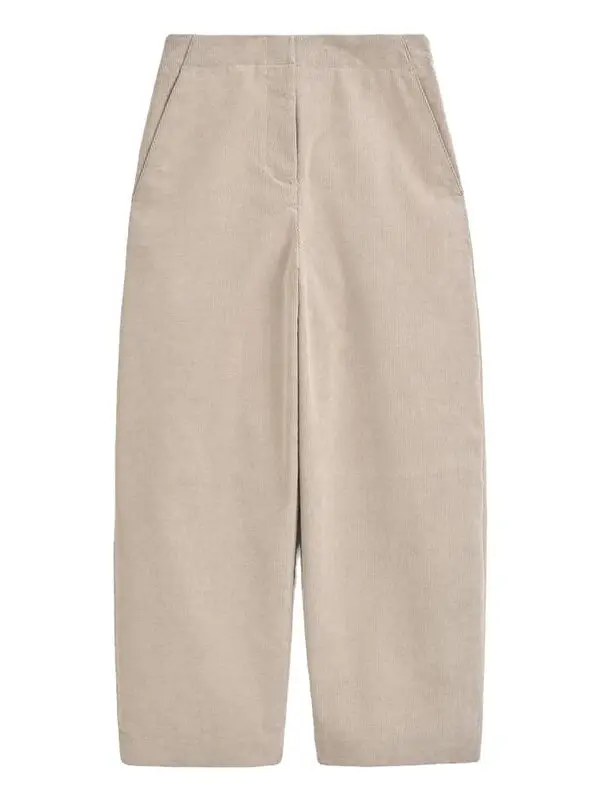 Cos Corduroy Barrel-leg Pants - Beige