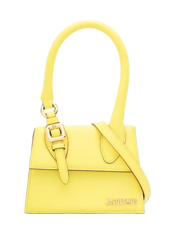 Jacquemus Le Chiquito Moyen Boucle Leather Handbag - Yellow