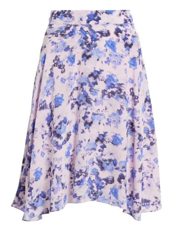 Isabel Marant Chasenia Printed Silk Skirt - Blue