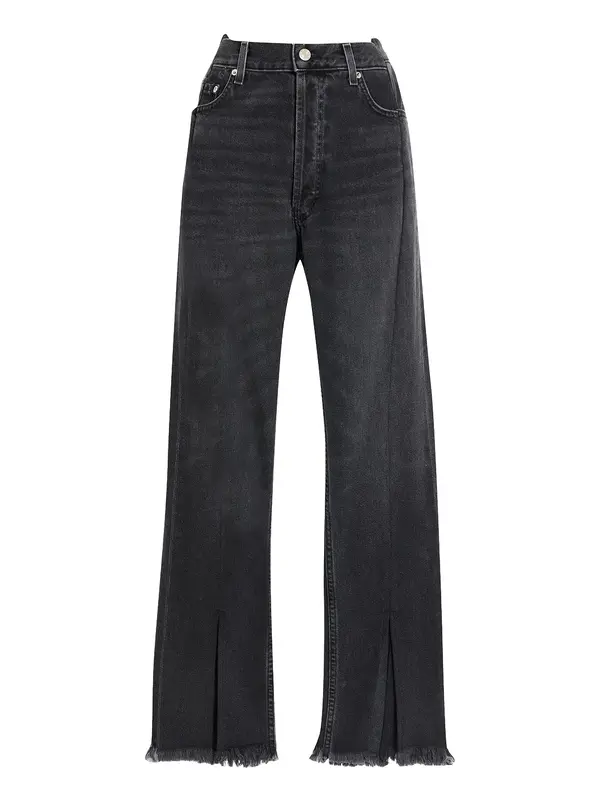EB DENIM Og Republicas High-rise Straight-leg Jeans - Charcoal