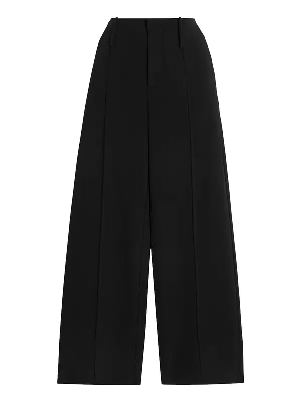 Proenza Schouler Cropped Wide-leg Crepe Pants - Black