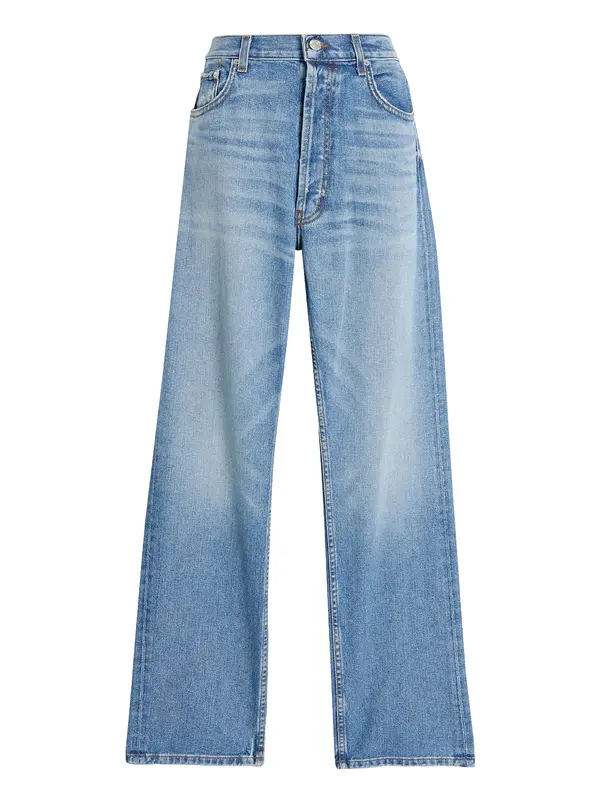 EB DENIM His & Hers High-rise Straight-leg Jeans - Light Denim