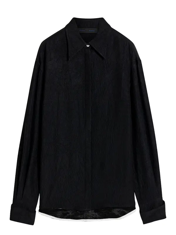 Proenza Schouler Crinkled Twill Shirt - Black