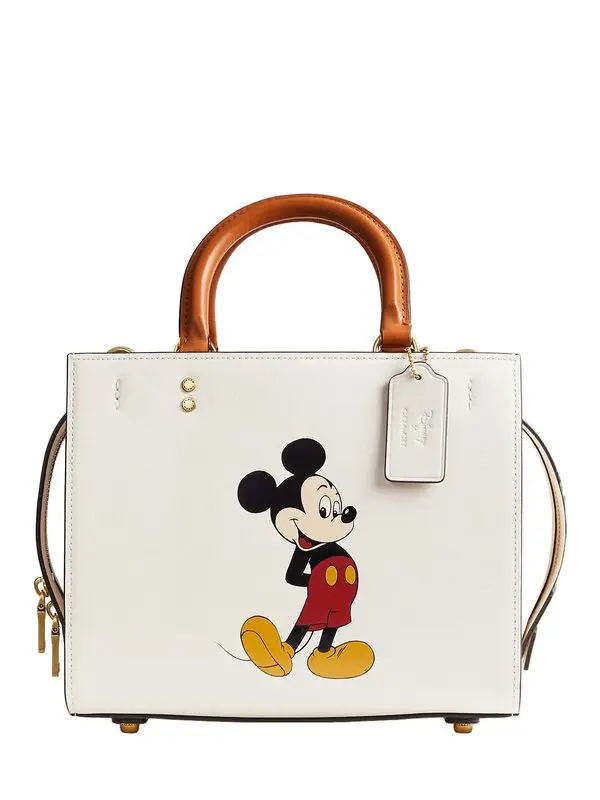 COACH Disney X Rogue 25 Mickey Mouse Bag - Brass/chalk Multi