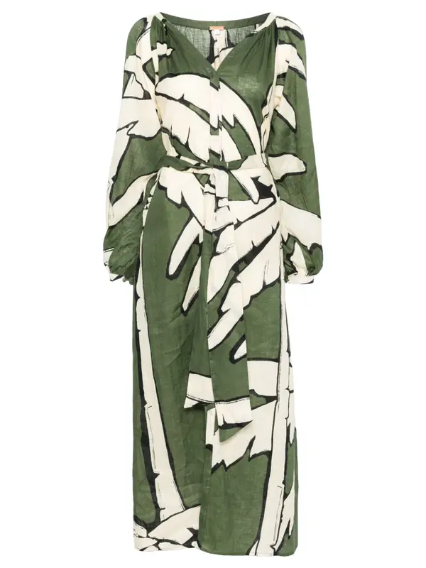 Johanna Ortiz Weaving Waves Maxi Dress - Green