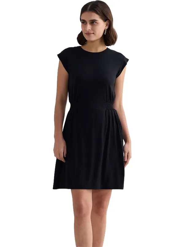 REISTOR Reiistor Short Dress With Smocking Detail - Black