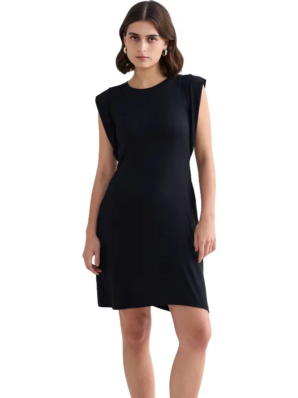 REISTOR Muscle Tee Short Dress - Black