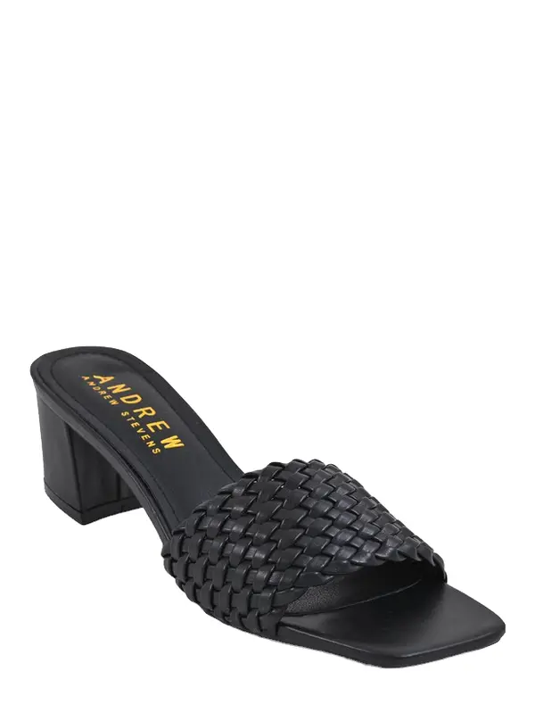 ANDREW STEVENS Lada Braided Sandals - Black