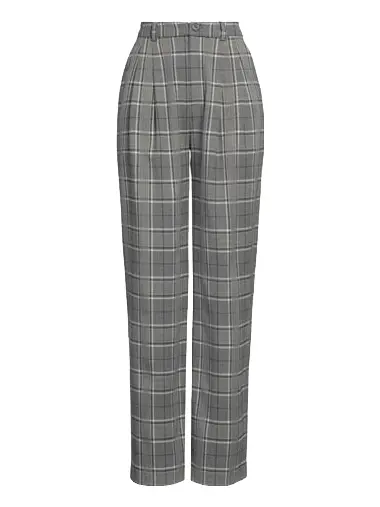 ANINE BING Flannel Straight Leg Pants - Grey
