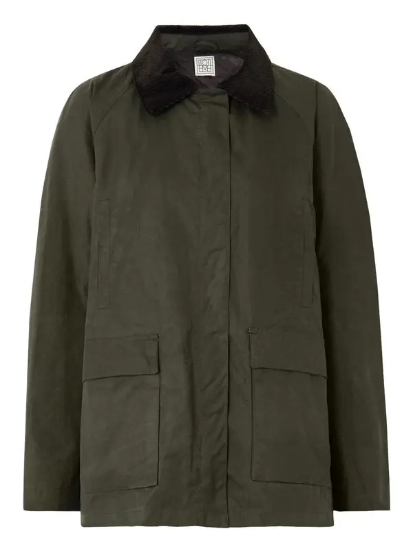 TOTÊME - Oversized Corduroy-trimmed Organic Cotton Jacket