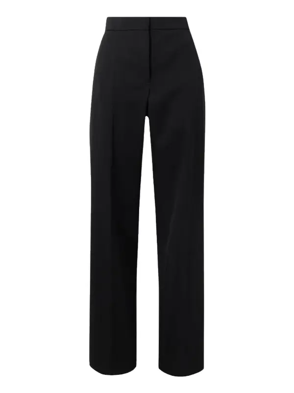 JIL SANDER Grain De Poudre Wool Straight-leg Pants - Black