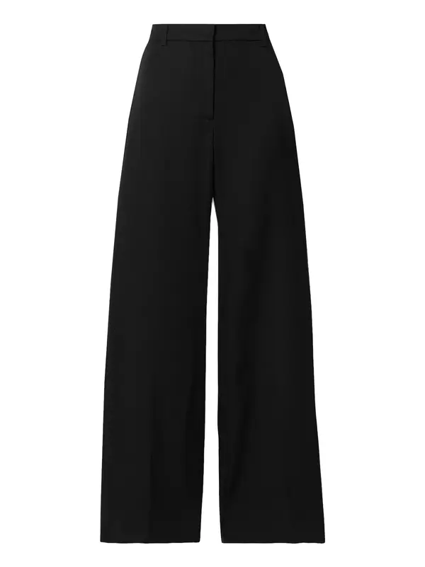 NILI LOTAN Effy Wool-twill Pants - Black
