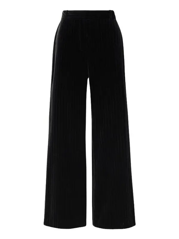 NILI LOTAN Effy Pinstriped Pants - Black