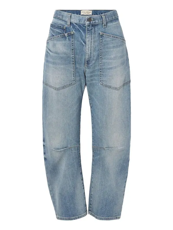 NILI LOTAN Shon High-rise Tapered Jeans - Blue