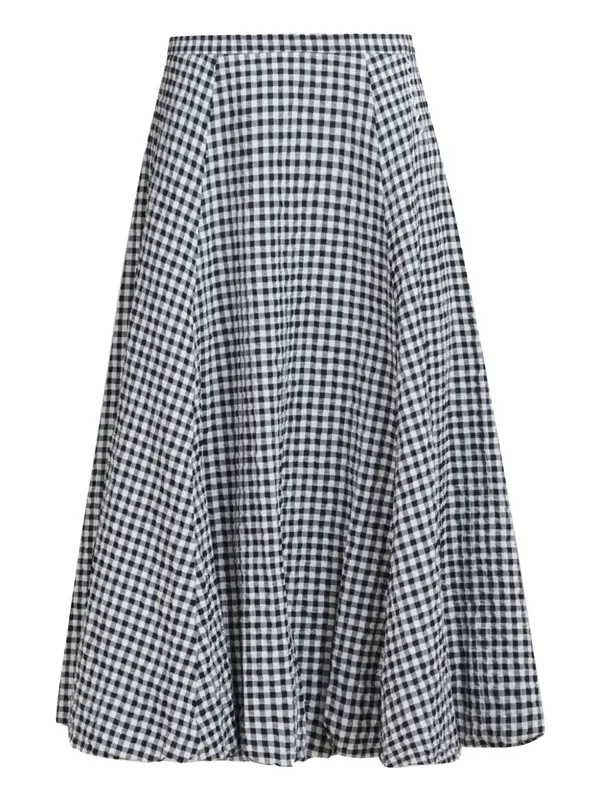 Marni Check-print Midi Skirt - Black