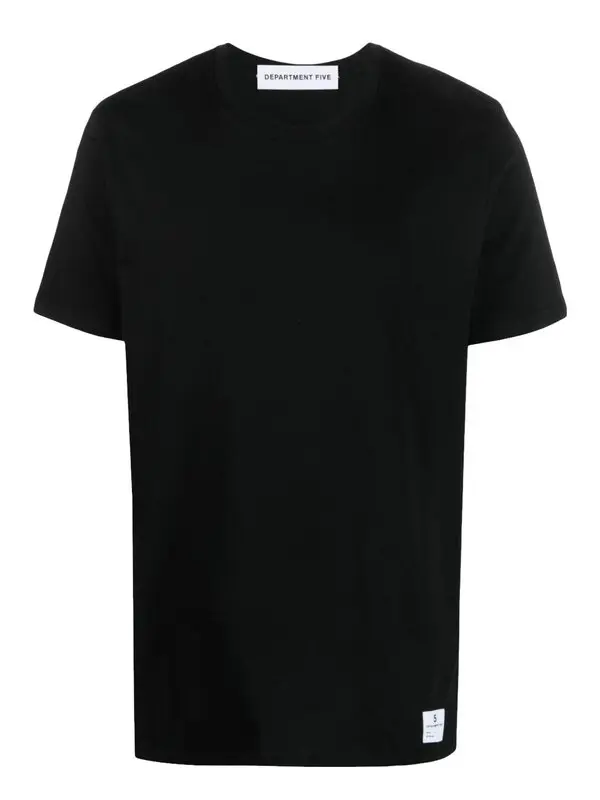 DEPARTMENT 5 Round-neck Cotton T-shirt - Black
