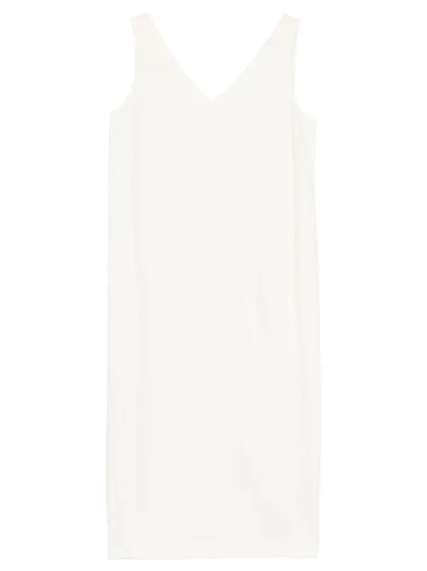 Theory V-neck Midi Dress - White