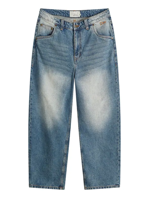 DIME Classic Baggy Denim Jeans - Sandblasted Indigo