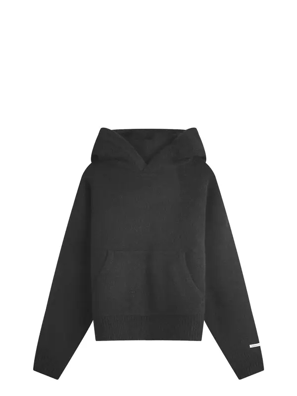 ABOUT:BLANK Moderate Knitted Hoodie - Black/ecru