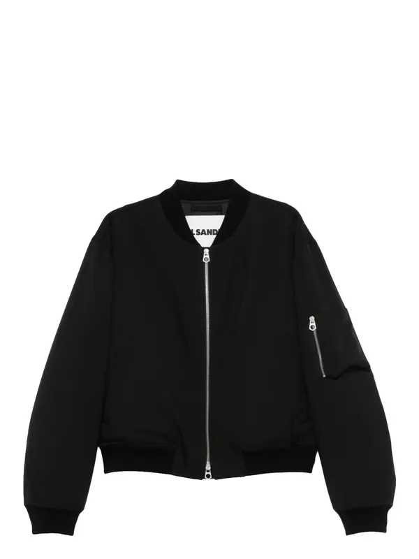 JIL SANDER Padded Bomber Jacket - Black