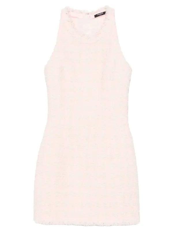 Balmain Tweed Mini Dress - Pink