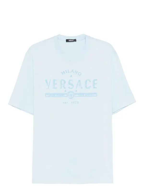 Versace Logo-print T-shirt - Blue