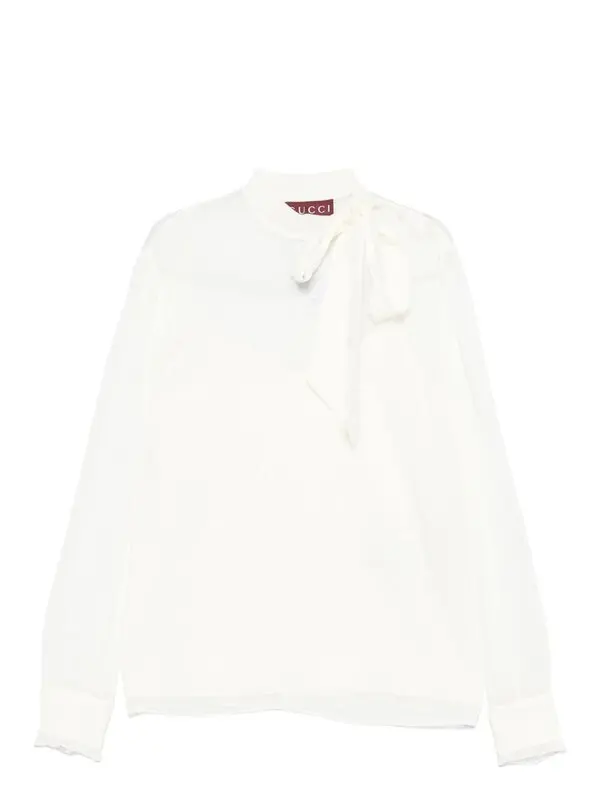 Gucci Silk Georgette Blouse - White