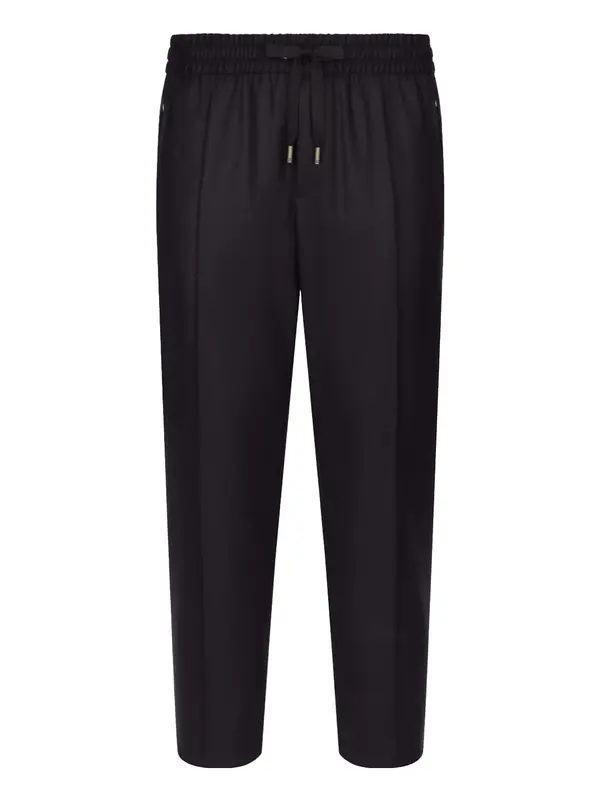 Dolce & Gabbana Drawstring-waist Tapered Trousers - Blue